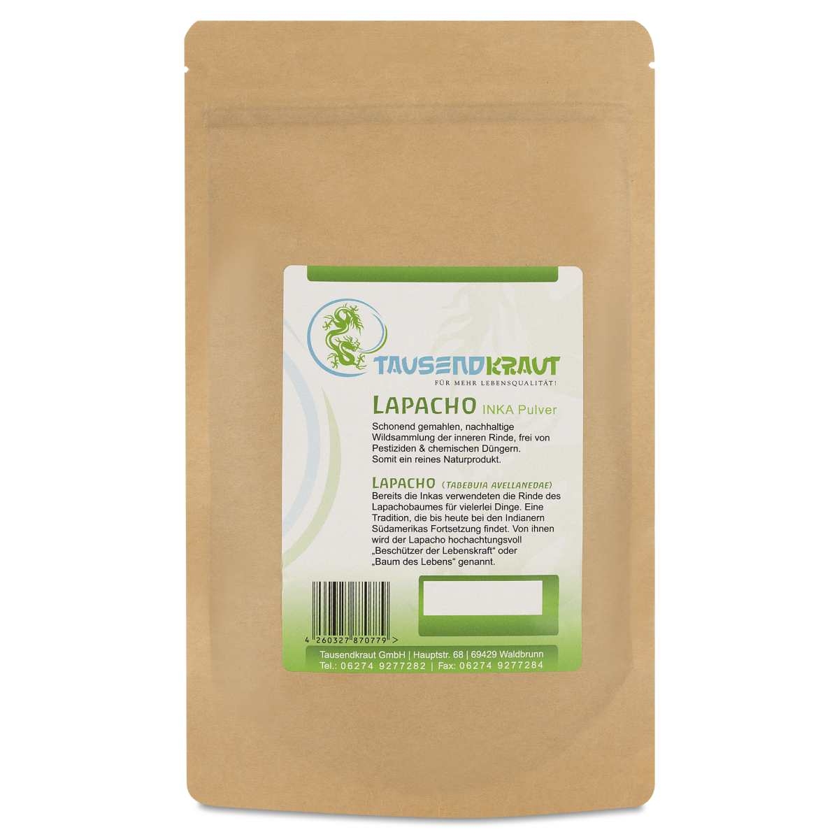 Lapacho Rinde Pulver kaufen - Tausendkraut Naturprodukte